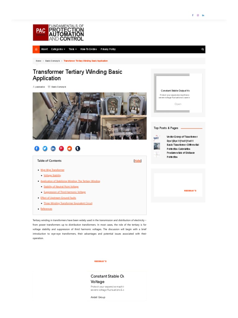Transformer Tertiary Winding Basic Application - PAC Basics | PDF ...