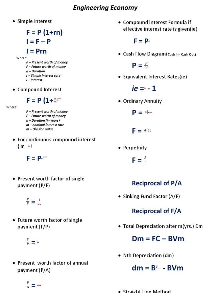 Formula | PDF | Depreciation | Interest