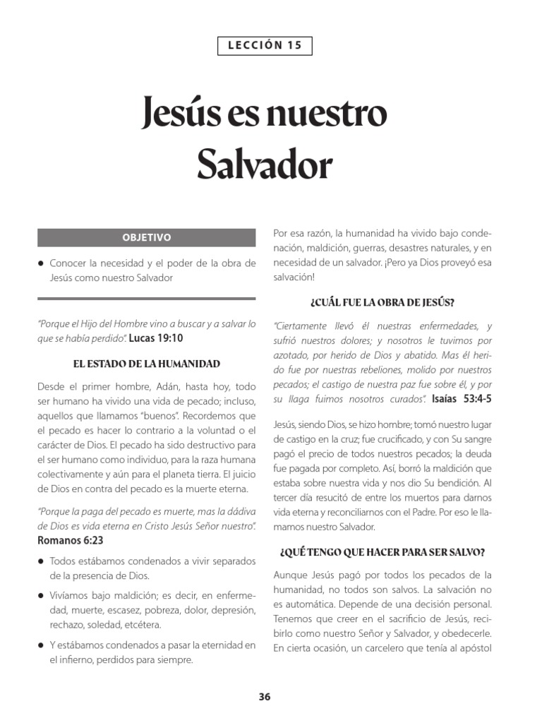 Jesús Es La Vida | PDF | Salvación | Jesús