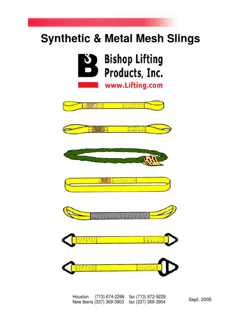 BLP Synthetic and Metal Mesh Slings | PDF | Screw | Materials