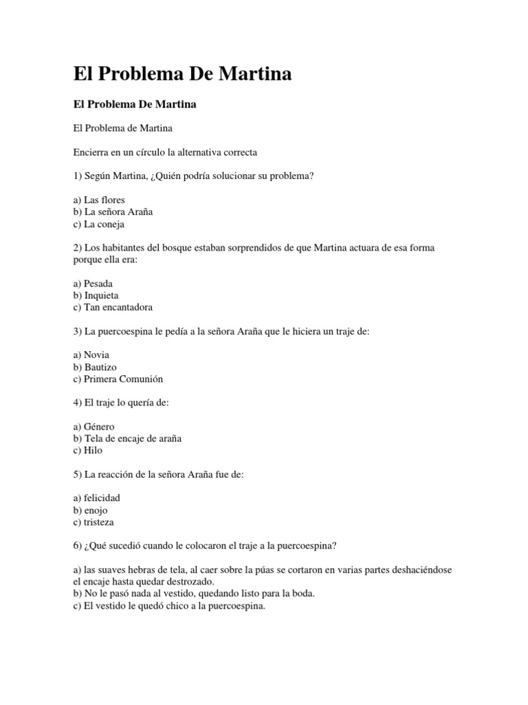 El Problema de Martina