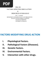 Factor Affecting Drug Action | PDF | Drugs | Pharmacology