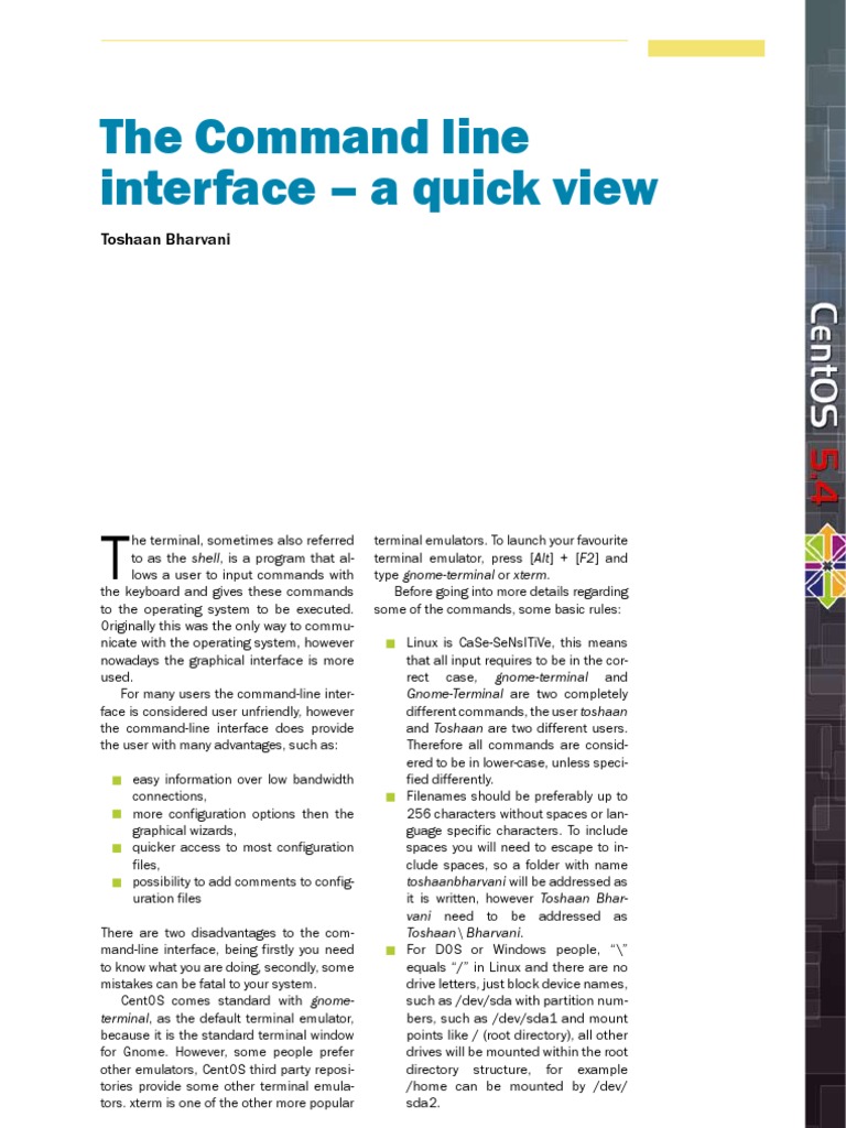 Centos 54 Cli Us | PDF | Secure Shell | Command Line Interface