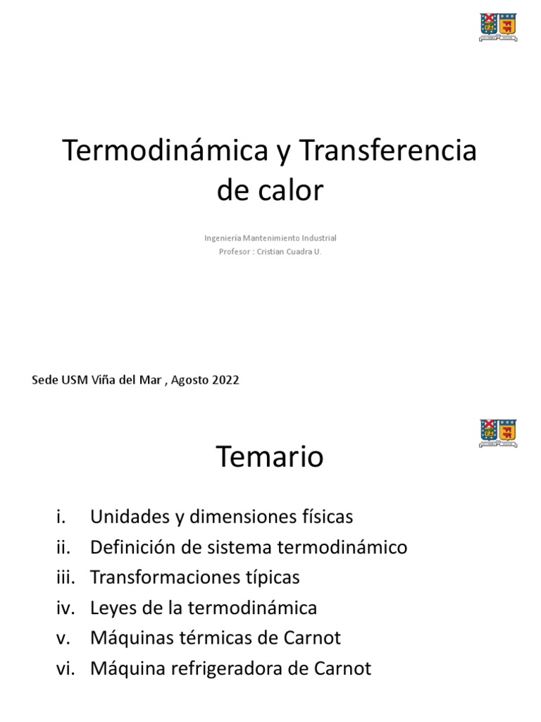 Ejercicios Clase 1 Termodinamica Usm | PDF | Termodinámica | Calor