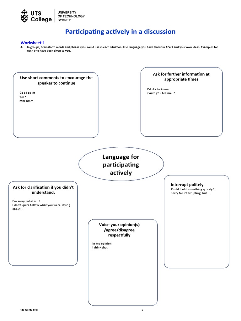 Active Participation in Discussions | PDF