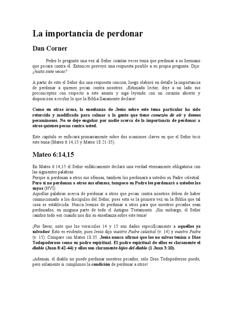 La Importancia de Perdonar | PDF