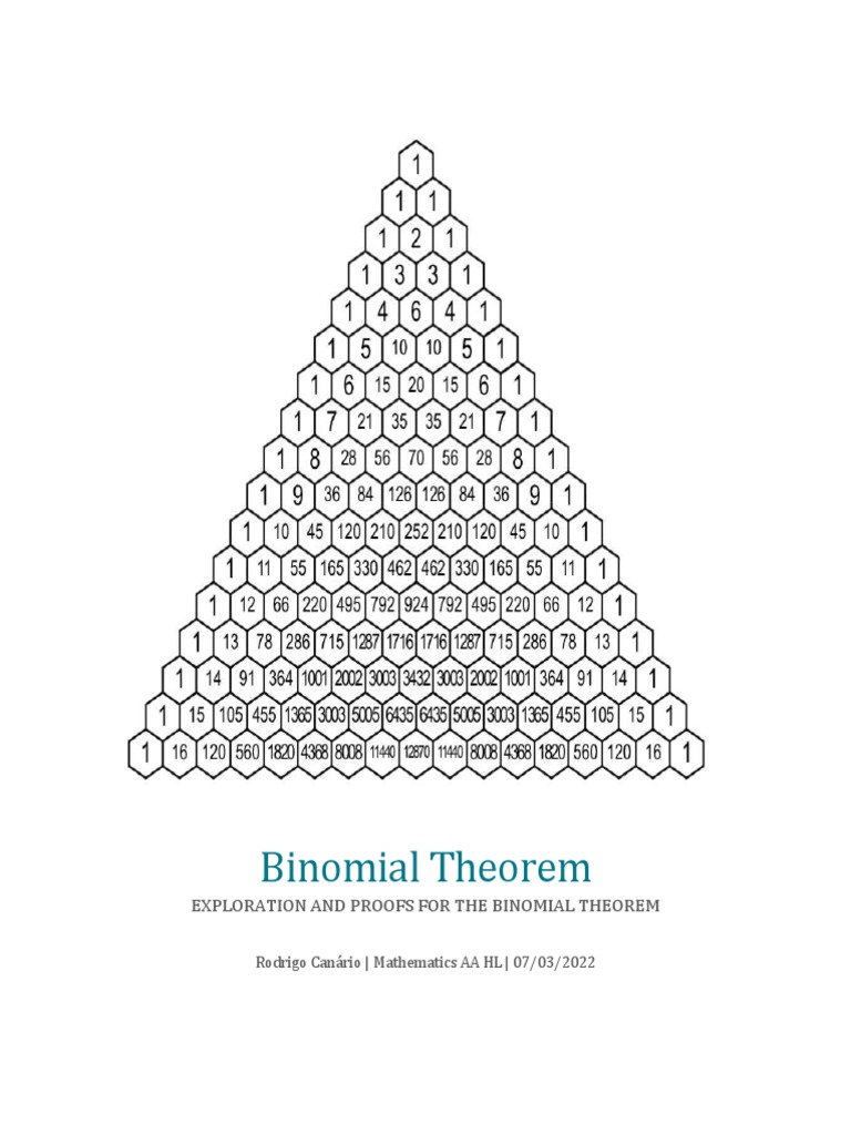 Mathematics Binomial Theorem IA Practice | PDF | Mathematical Proof | Mathematics