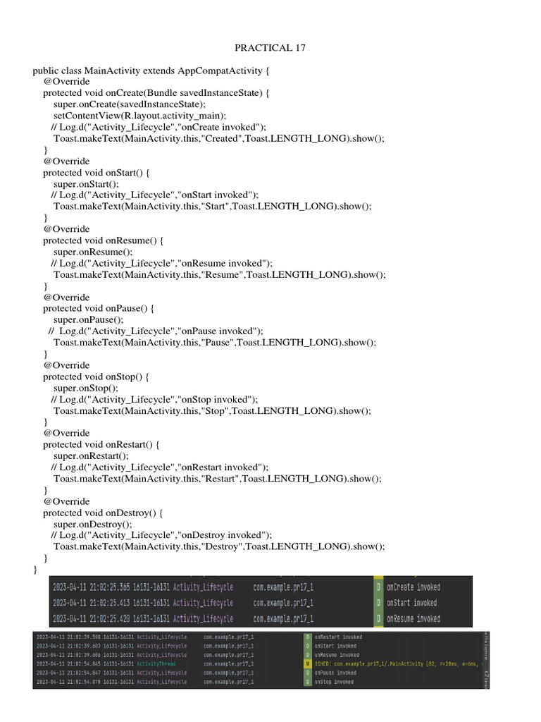 MAD PRACTICAL 17 mad | PDF