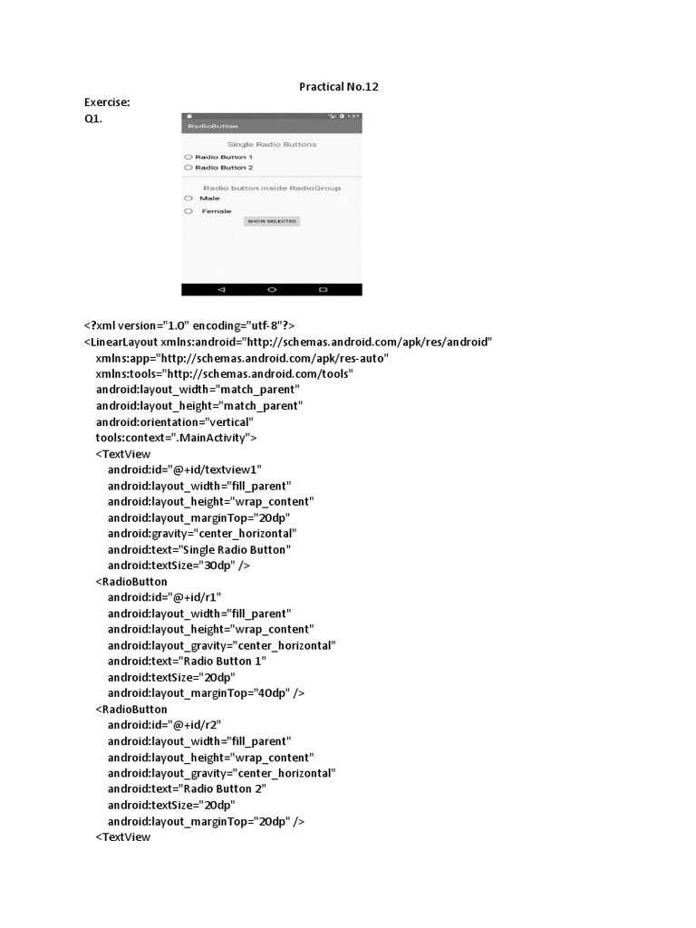 MAD Practical No.12 | PDF | Android (Operating System) | System Software