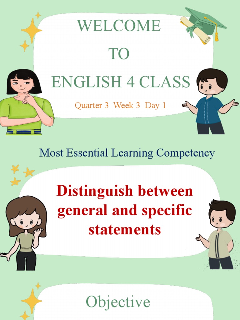 Day 1 English 4 Quarter 3 Week 3 | PDF