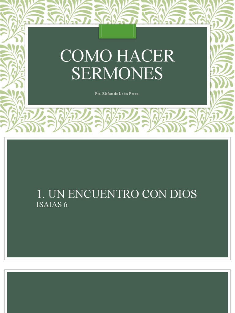 Como Hacer Un Sermon | PDF