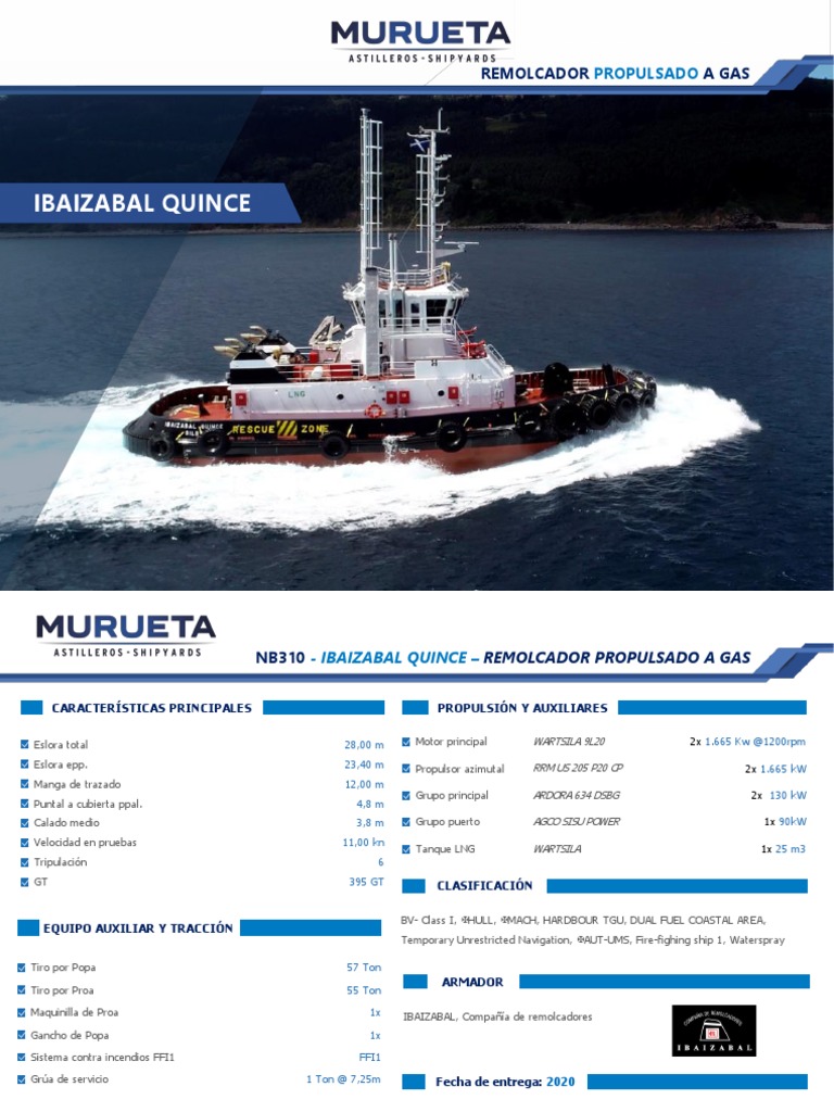 Remolcador de Tiro GNL | PDF | Buques | Embarcación