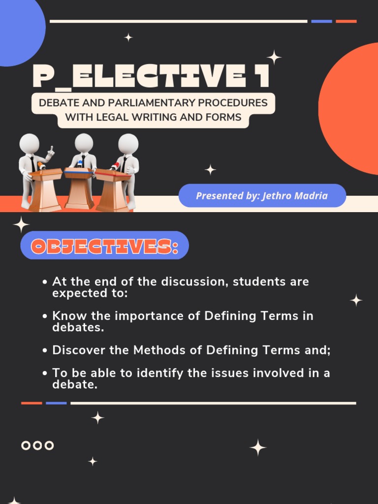 Elective PPT by Jethro Madria | PDF