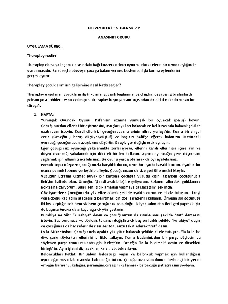 Anasiniflari Theraplay | PDF