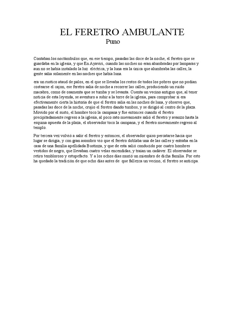 La leyenda del féretro ambulante | PDF | Clásicos