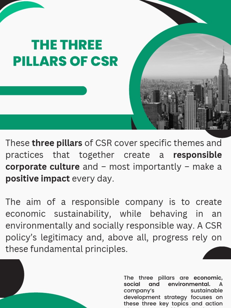 The Three Pillars of CSR | PDF | Corporate Social Responsibility ...