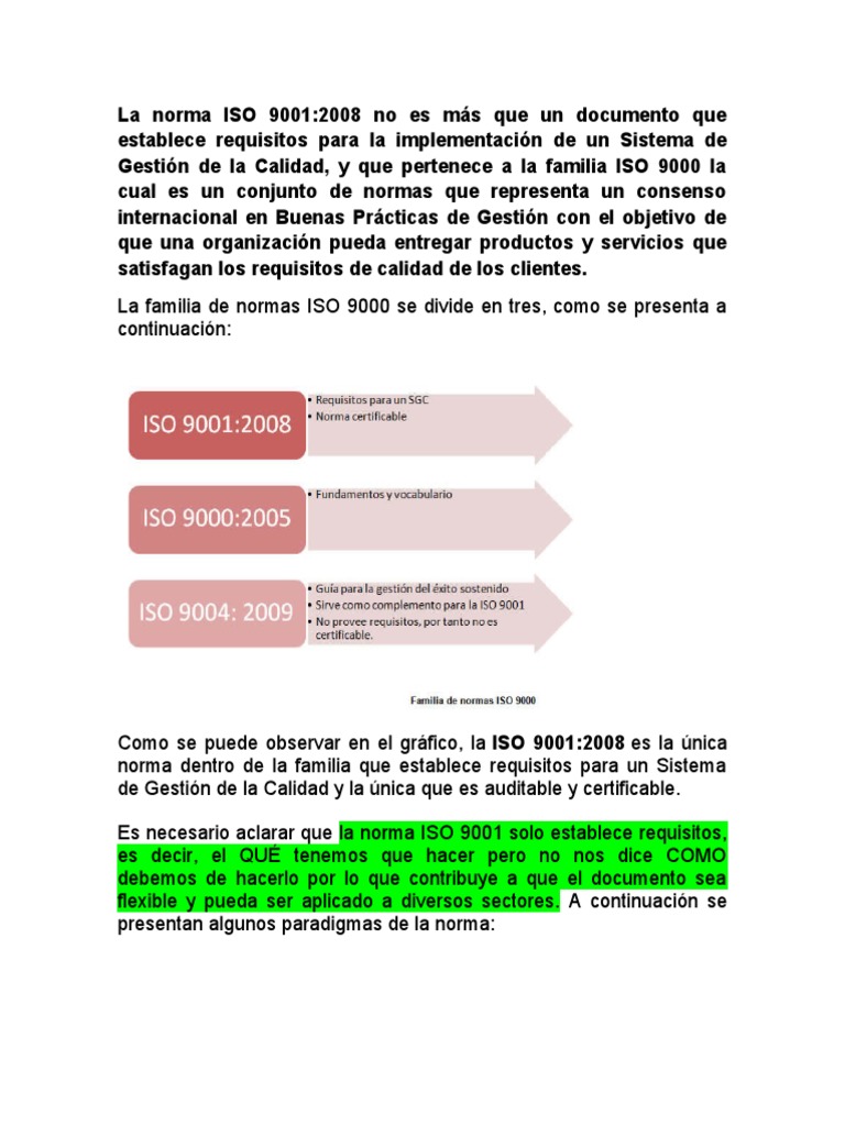 La Norma ISO 9001 | PDF | Gestión de la calidad | Calidad (comercial)