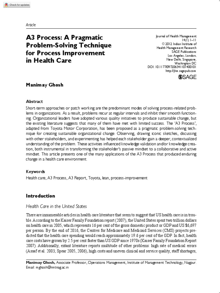 A3 Process - A Pragmatic Problem-Solving Technique For Process ...
