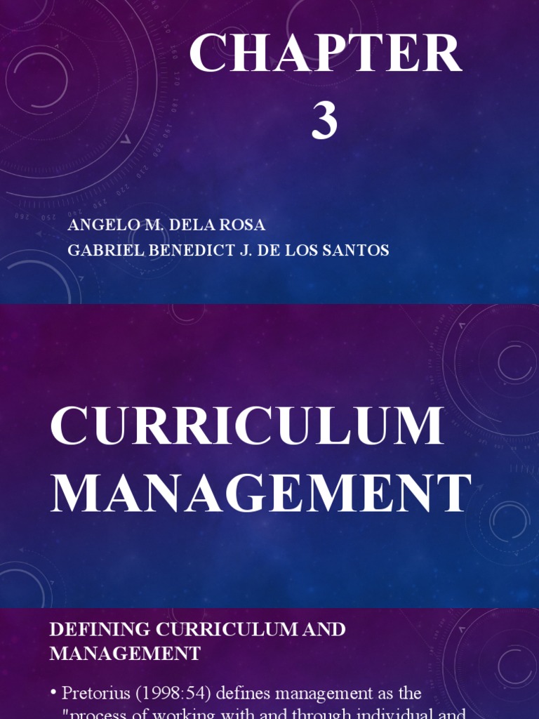 Curriculum Management | PDF