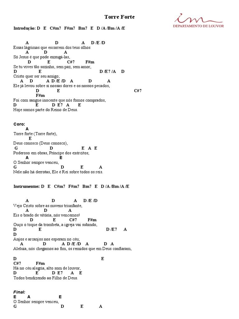 Torre Forte - Cifra - ICM | PDF