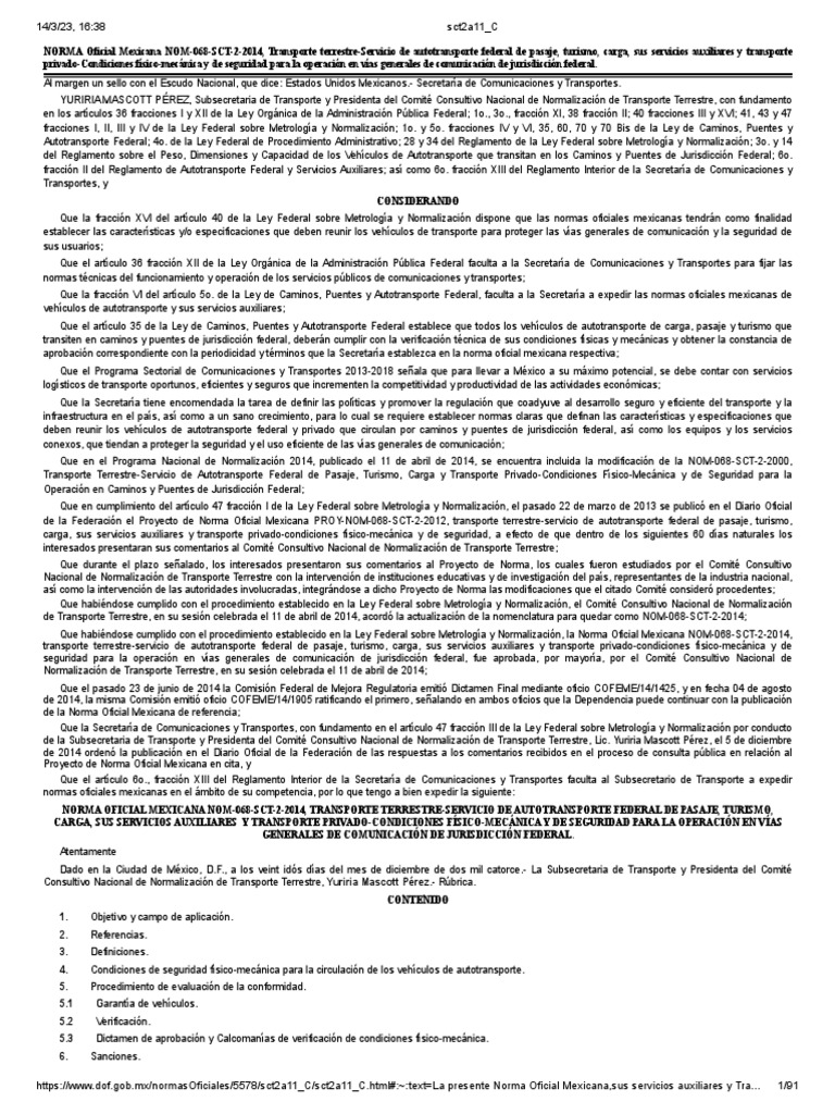 Nom 068 SCT | PDF