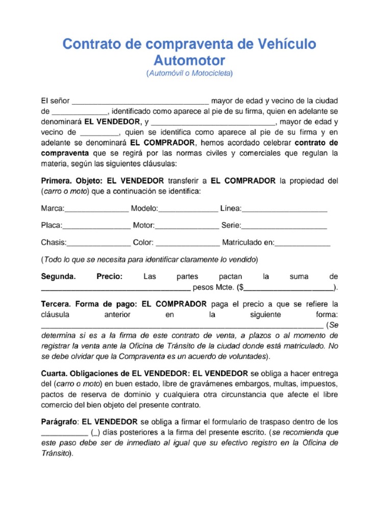 Contrato Compraventa Pdf