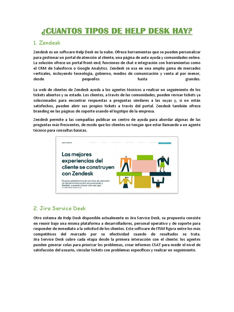 Cuantos Tipos de Help Desk Hay | PDF | Mesa de ayuda | Computación en la nube