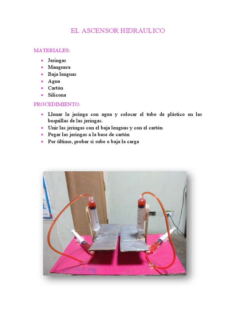 El Ascensor Hidraulico | PDF