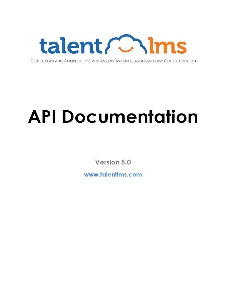 TalentLMS API Documentation | PDF