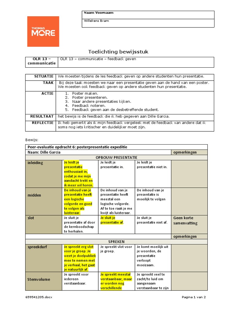 Toelichting Bewijsstuk Olr 13 2 | PDF