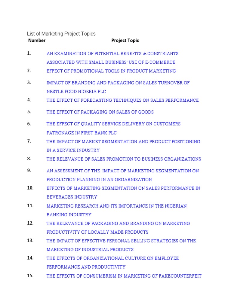 Projects Tittle | Download Free PDF | Marketing | Brand