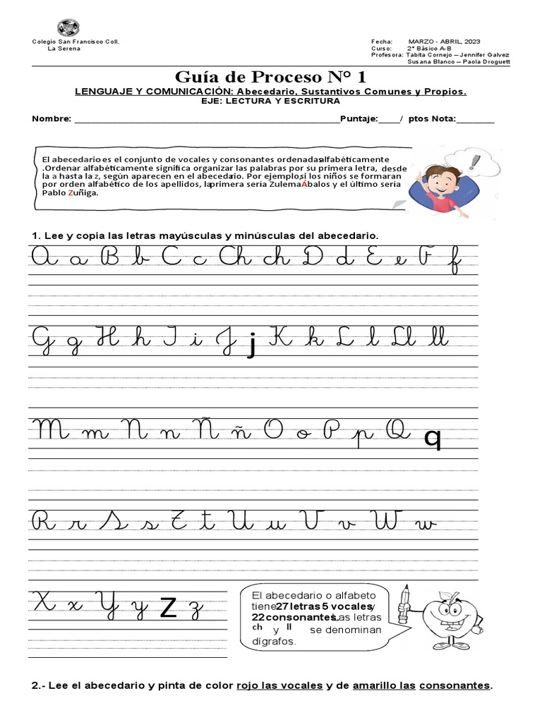 Guia de Aprendizaje N 1 | PDF | Alfabeto | Los símbolos