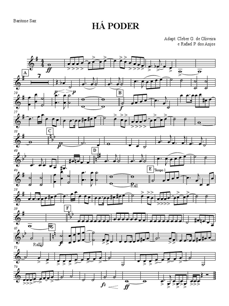 Baritone Sax Há Poder Pdf