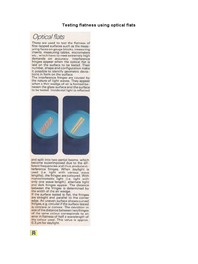 Testing Flatness Using Optical Flats | PDF