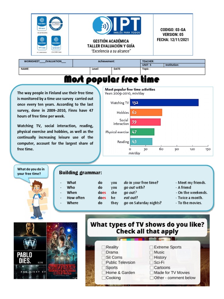 Unit 5 Free Time | PDF