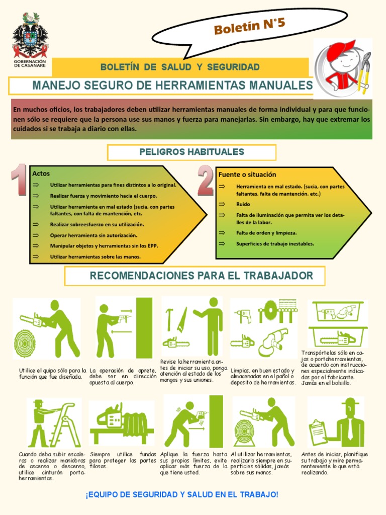 Manejo Seguro de Herramientas Manuales | PDF Manejo Seguro de Herramientas Manuales | PDF