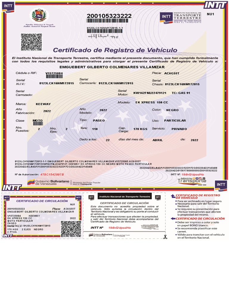 Vehiculo EK SPRESS 2022 | PDF