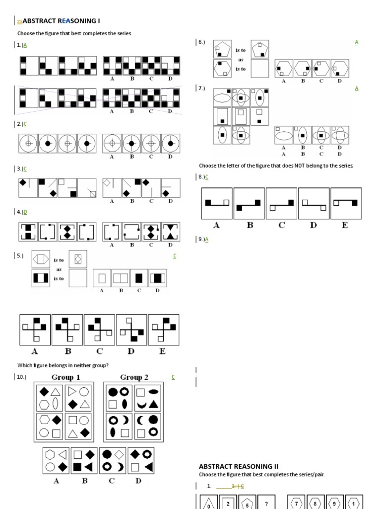 Abstract Logical Reasoning Reviewer | PDF