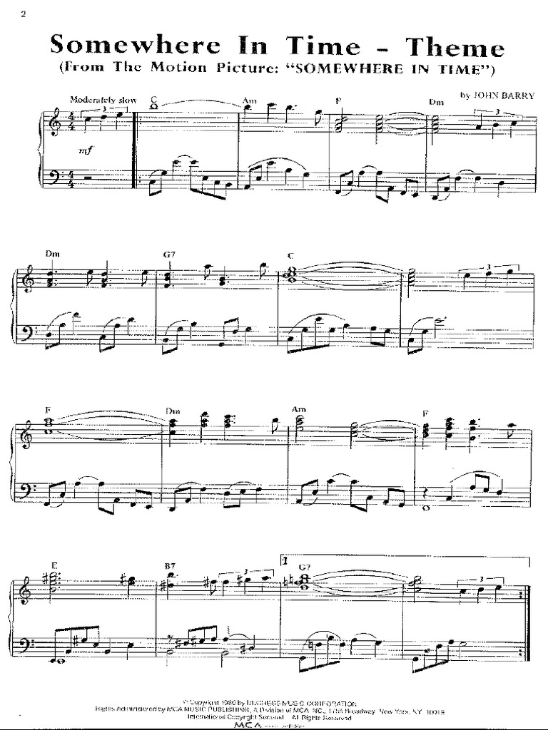 Somewhere in Time | PDF