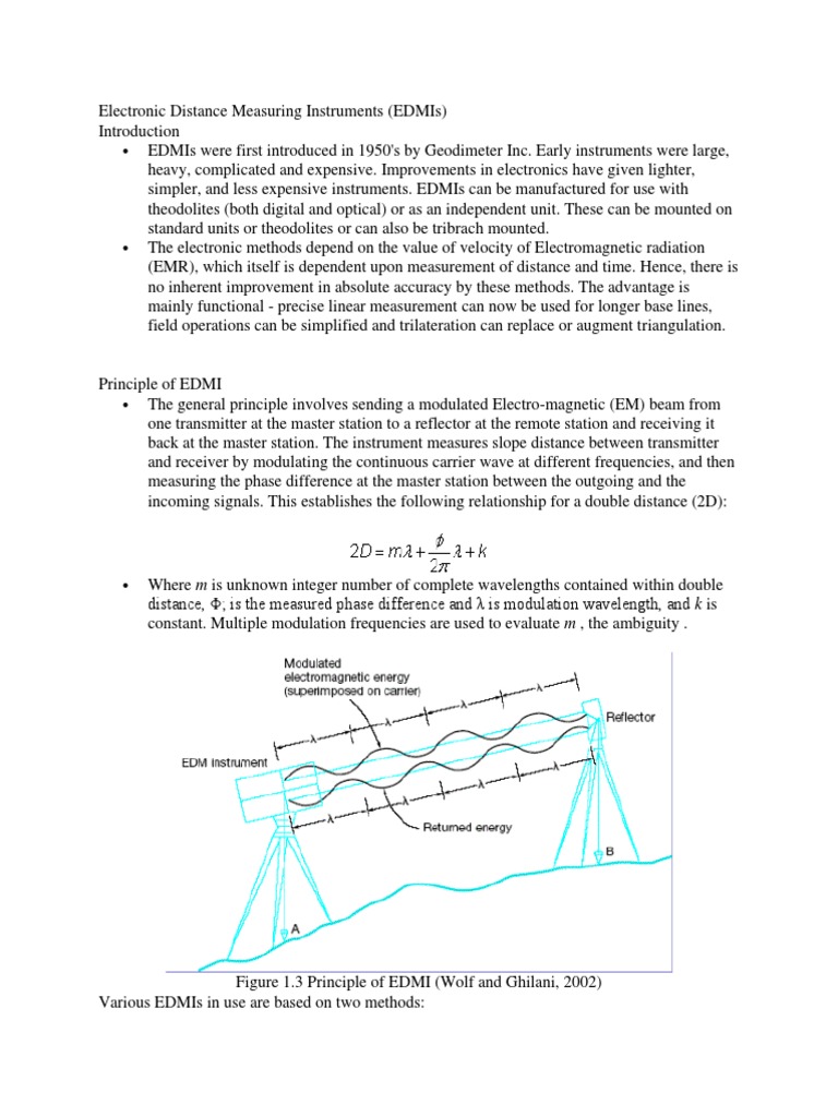 Electronic Distance Measurement Guide | PDF