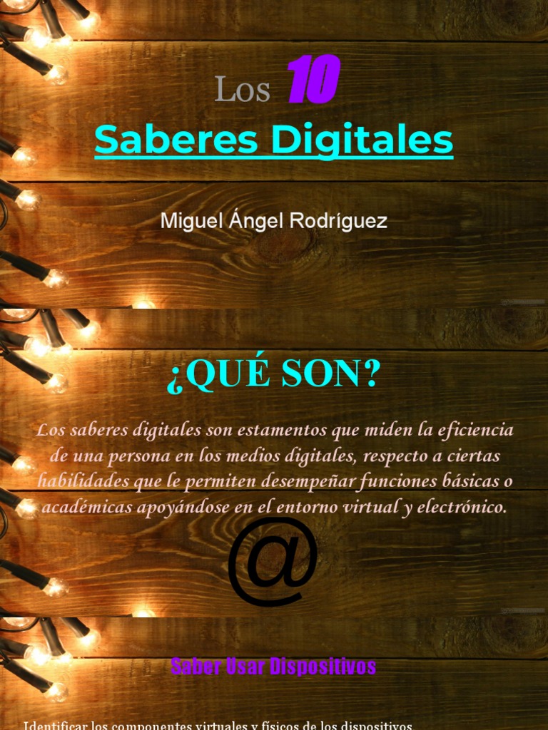 Los 10 Saberes Digitales | PDF | Archivo de computadora | Información