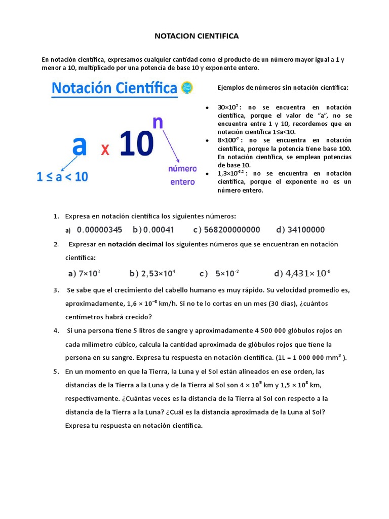 Notacion Cientifica | PDF | Exponenciación | Tierra