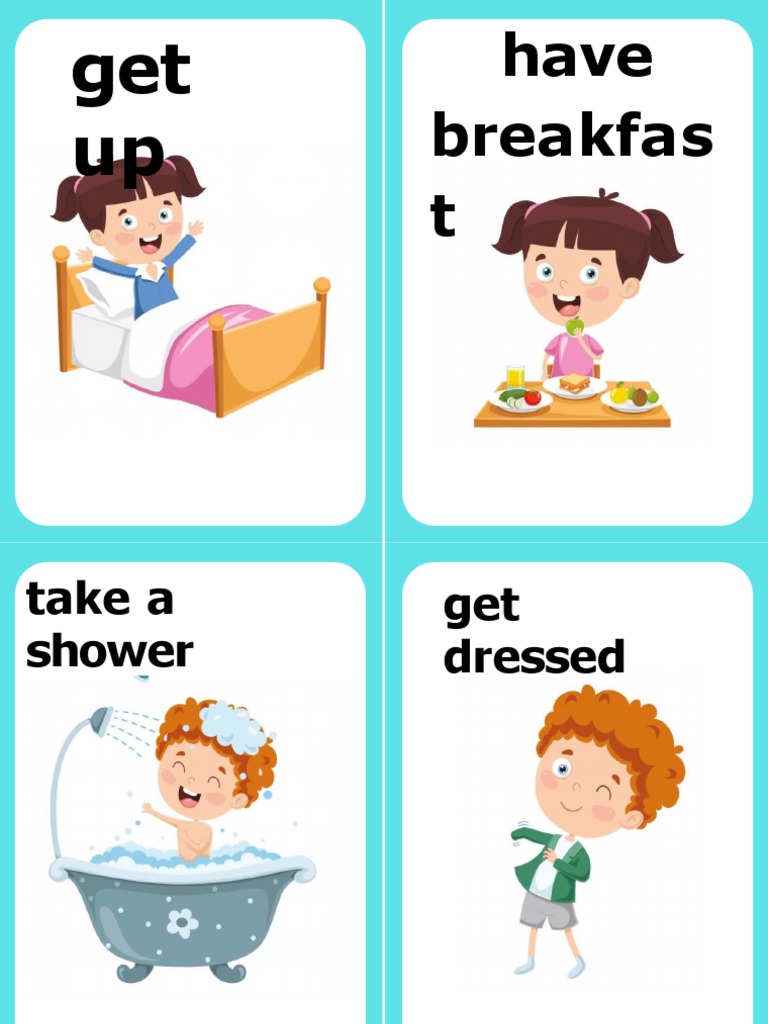 Daily Routine Flashcard | PDF