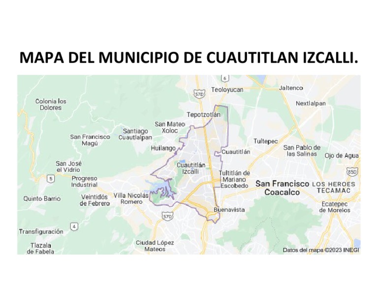 Mapa Del Municipio de Cuautitlan Izcalli | PDF