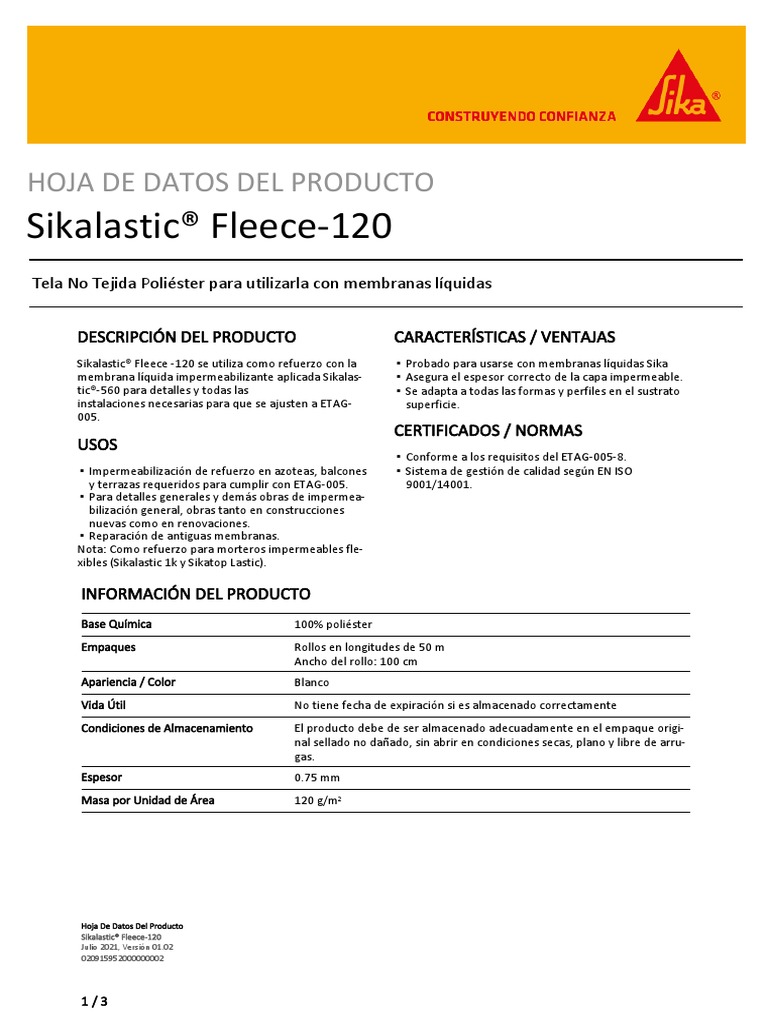 Sikalastic Fleece-120 | PDF
