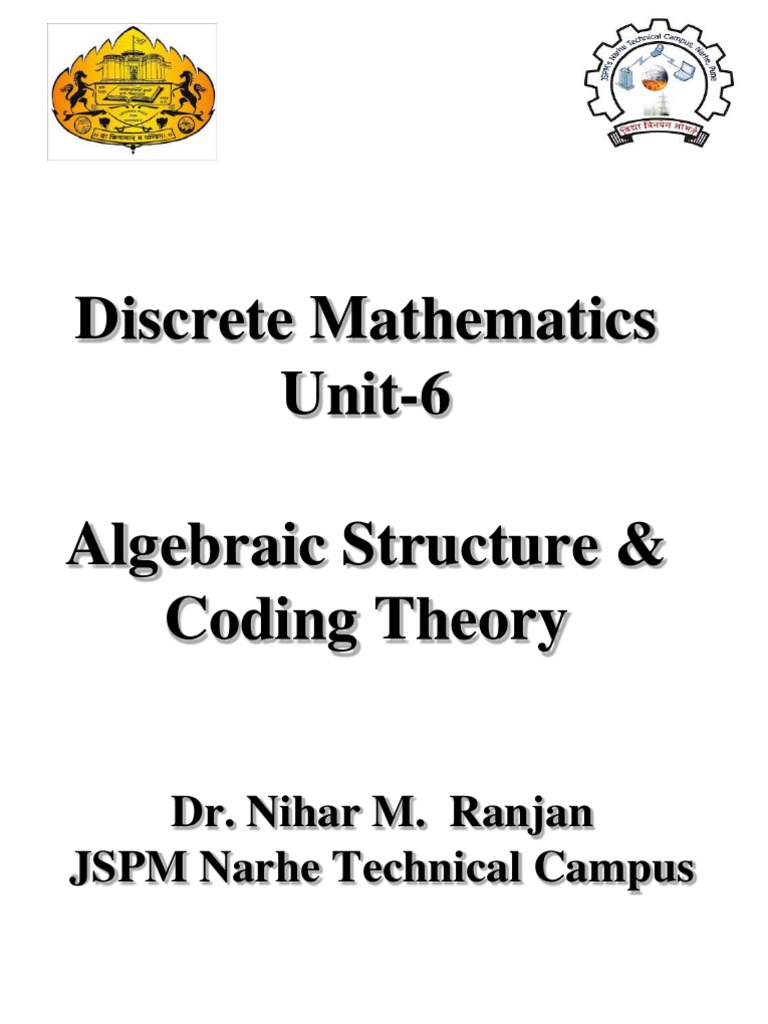 Advanced Algebra & Coding Theory | PDF | Group (Mathematics) | Ring ...