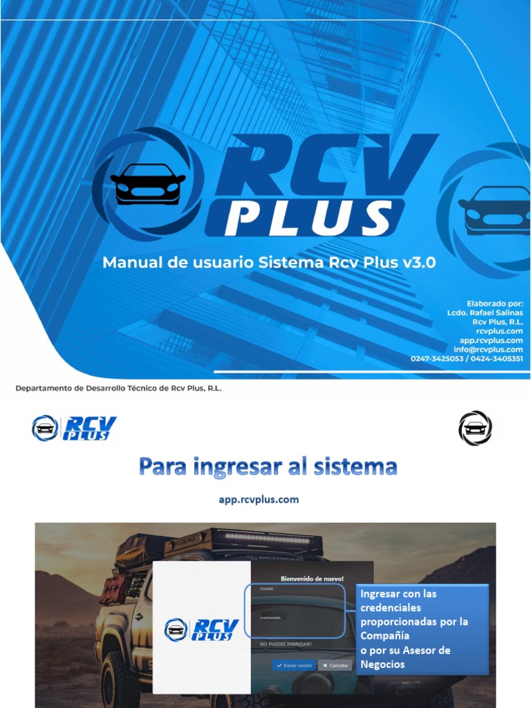 Manual de Usuario Sistema RCV Plus v3.0 - Aliado Comercial | PDF