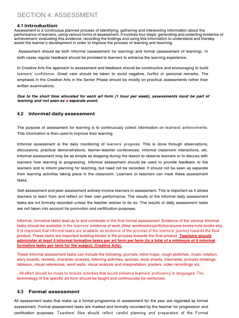 Section 4: Assessment | PDF | Educational Assessment | Learning