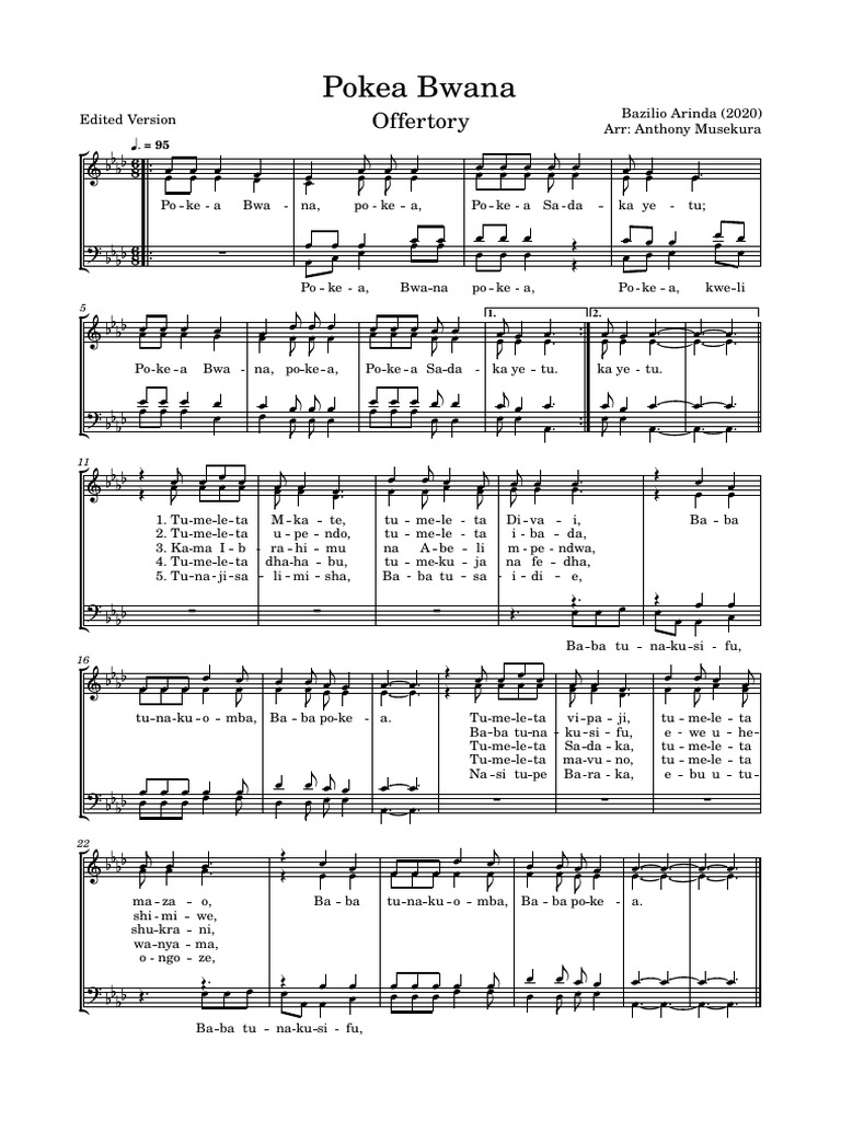 Pokea Bwana: Offertory | PDF