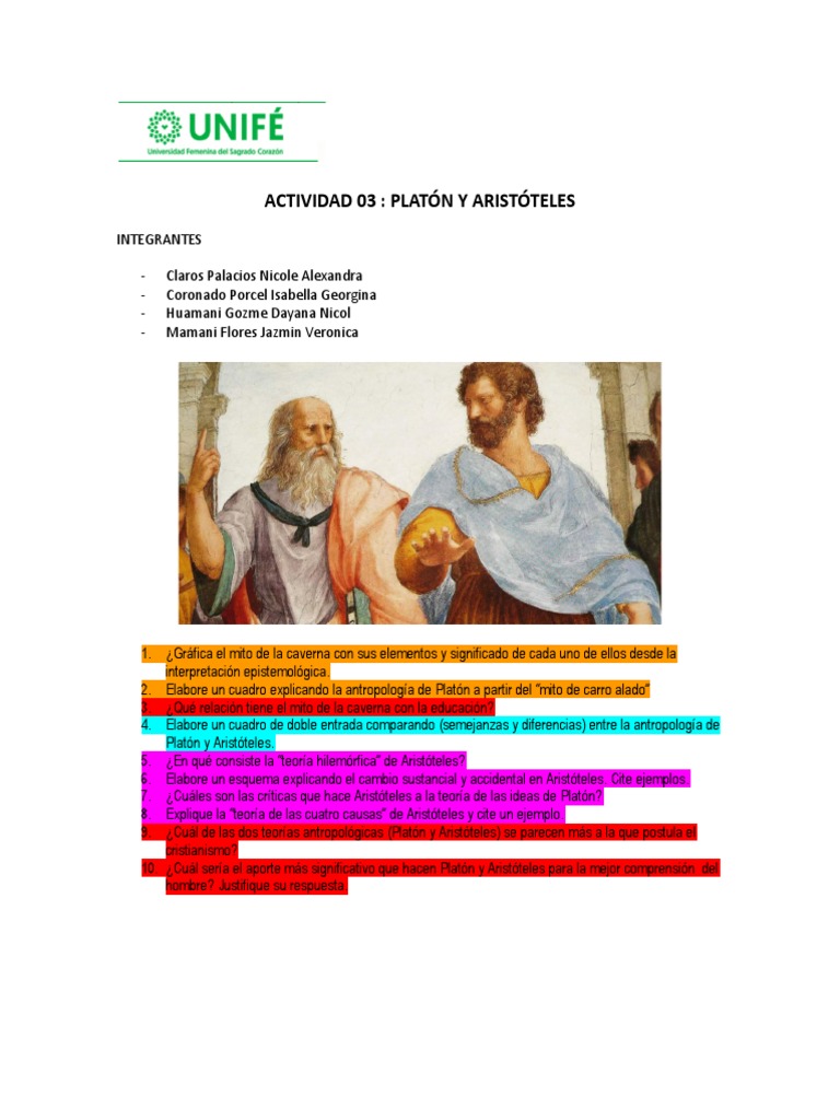 Platón y Aristóteles: Antropología y Educación | PDF | Platón | Aristóteles